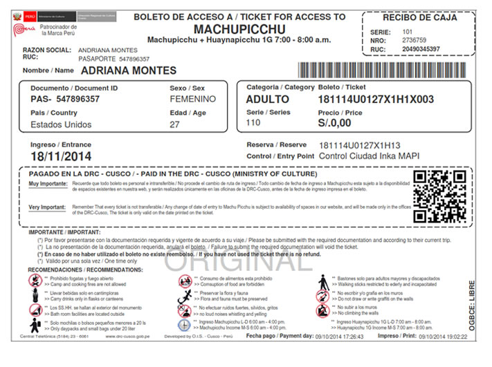 Cómo recibiré el Boleto para Machu Picchu Cómo recibiré el Boleto para Machu Picchu